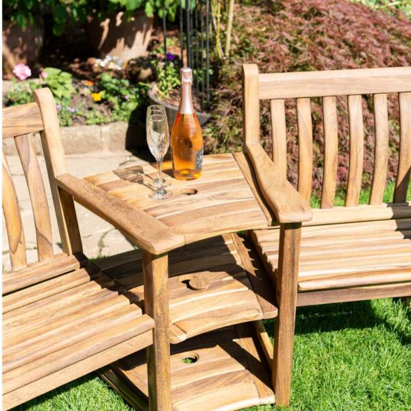 Albany Companion Set ? Dark Acacia | 2-Seater Garden Set